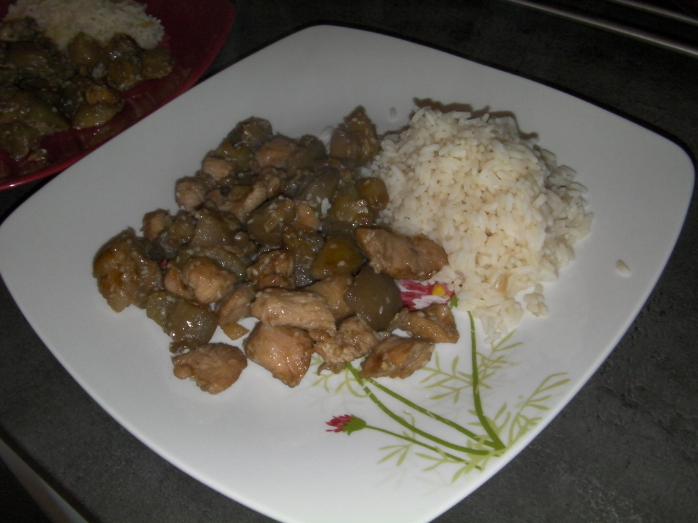 Poulet aux aubergines et au miel - Les gourmandesLes gourmandes